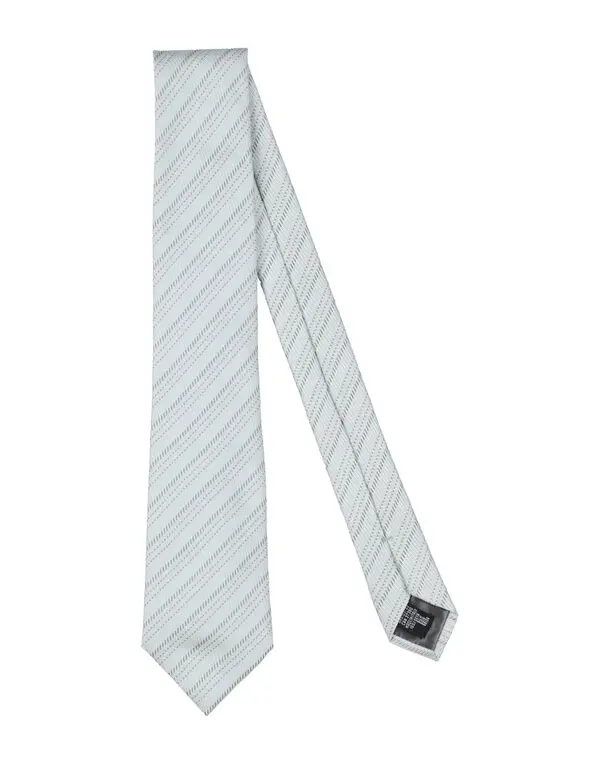 Emporio Armani Striped Jacquard Silk Necktie - Sky Blue