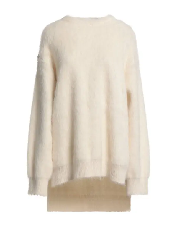 JIL SANDER Sweater In Alpaca Wool, Wool, And Polyamide - White
