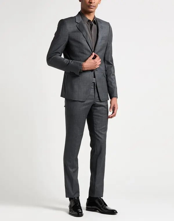 Emporio Armani Suit Size Virgin Wool, Elastane - Grey - 57% Off