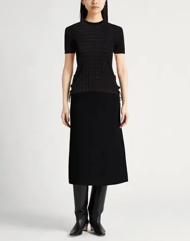 ROBERTO COLLINA Striped Knit Short Sleeve Sweater
