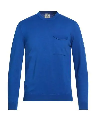 MQJ Knitted Cotton Crewneck Sweater - Blue
