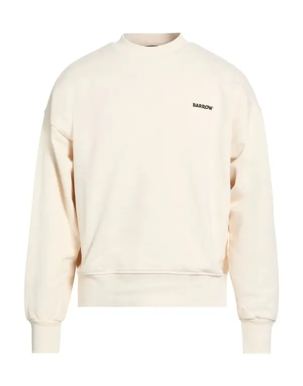 BARROW Cotton Terry Crewneck Sweatshirt - White