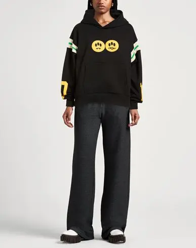 BARROW Cotton Terry Logo Hoodie - Black