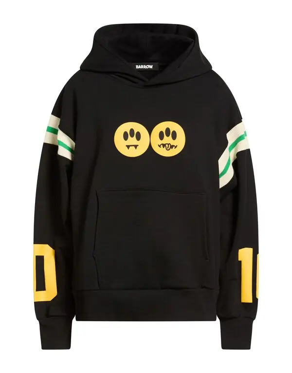 BARROW Cotton Terry Logo Hoodie - Black