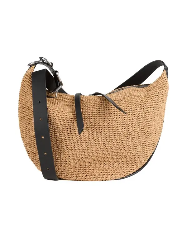 Rag & Bone Raffia Hobo Bag With Leather Trims