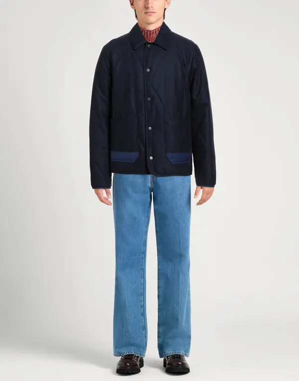 Sease Puffer Jacket In Virgin Wool Blend With Logo Detail