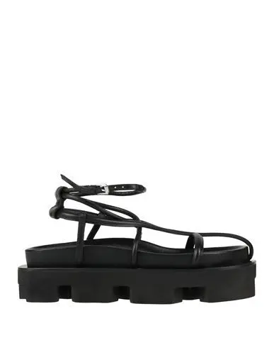JIL SANDER Ovine Leather Flatform Sandals