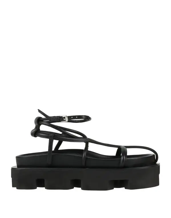 JIL SANDER Ovine Leather Flatform Sandals