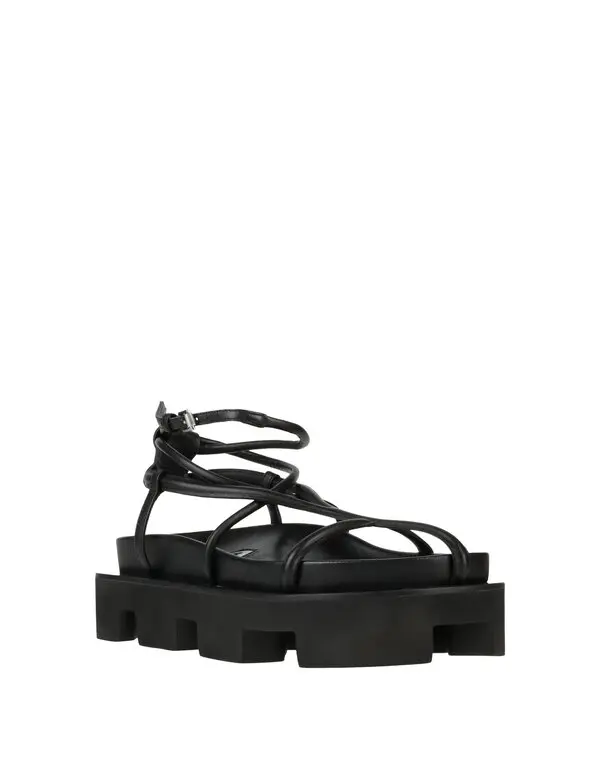 JIL SANDER Ovine Leather Flatform Sandals