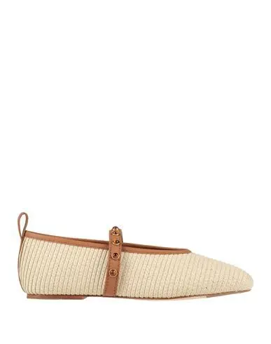 Rag & Bone Raffia And Leather Ballet Flats - Beige