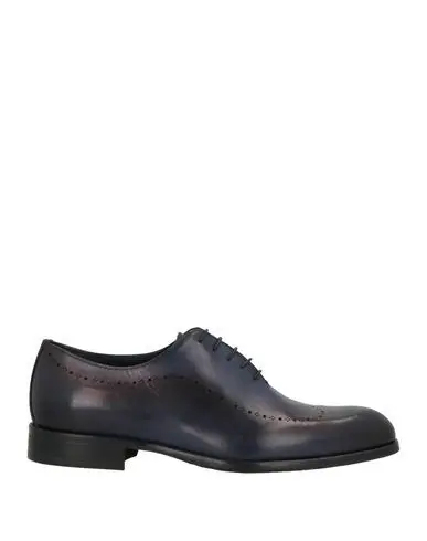 Sutor Mantellassi Midnight Leather Lace-up Oxford Shoes - Blue