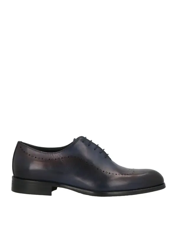 Sutor Mantellassi Midnight Leather Lace-up Oxford Shoes - Blue