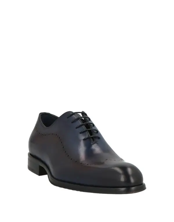 Sutor Mantellassi Midnight Leather Lace-up Oxford Shoes - Blue