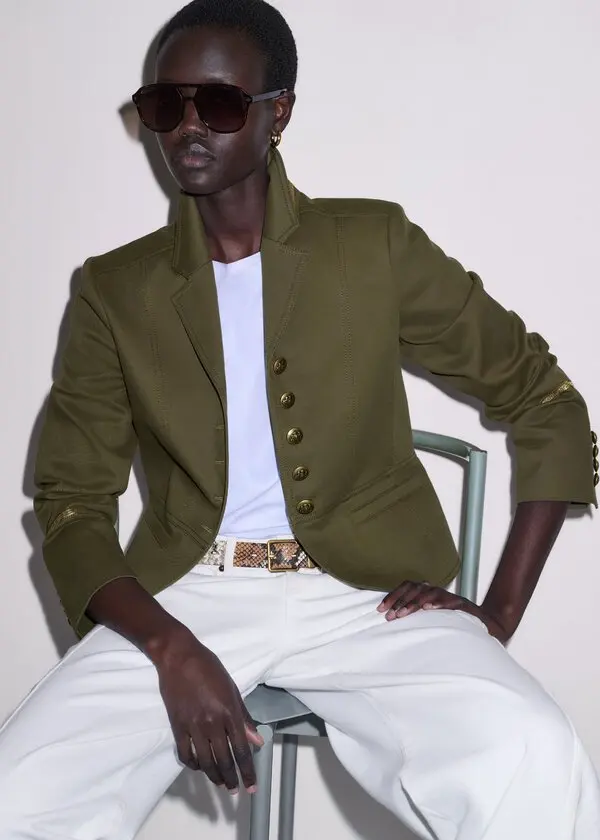 ME+EM Fitted Utility Jacket - Khaki