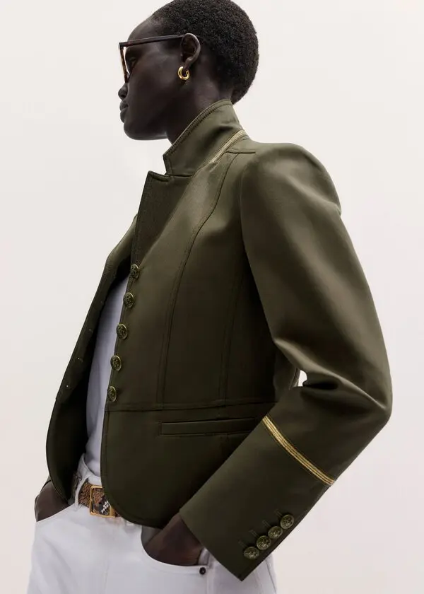 ME+EM Fitted Utility Jacket - Khaki