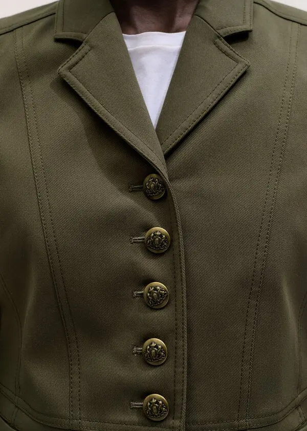 ME+EM Fitted Utility Jacket - Khaki