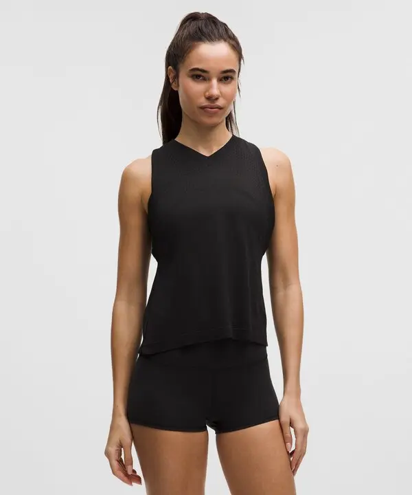 Lululemon Swiftly Open-hole V-neck Tank Top - Black