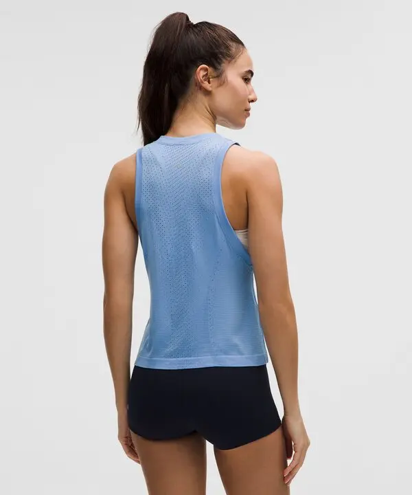 Lululemon Swiftly Open-hole V-neck Tank Top - Sinatra Blue