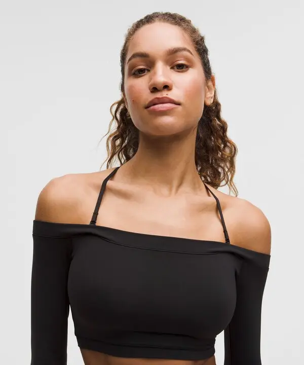 Lululemon Wunder Train Off-shoulder Long-sleeve Shirt - Black
