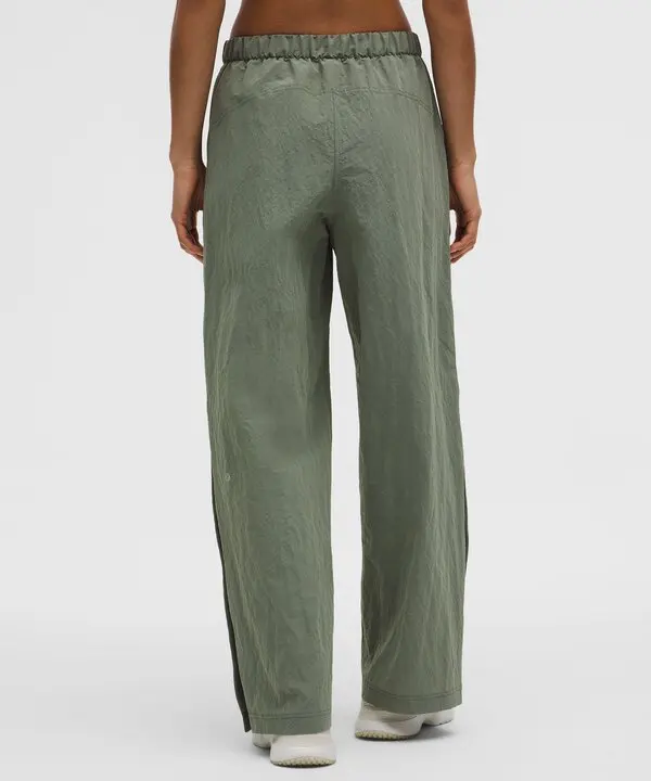 Lululemon Crinkle Nylon Mid-rise Track Pant - Willow Leaf/fog Green