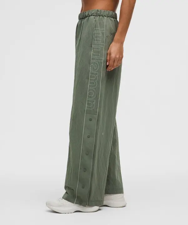 Lululemon Crinkle Nylon Mid-rise Track Pant - Willow Leaf/fog Green