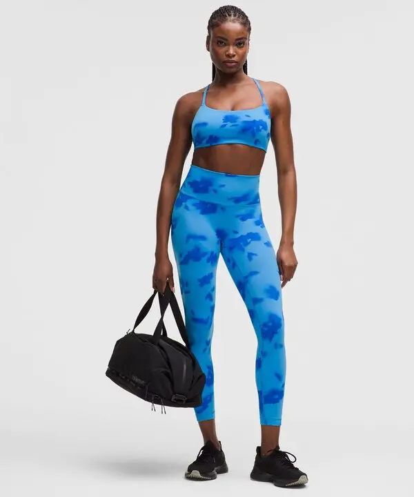 Lululemon Wunder Train No Line High-rise 25" Tights - Hazy Floral Blue Multi