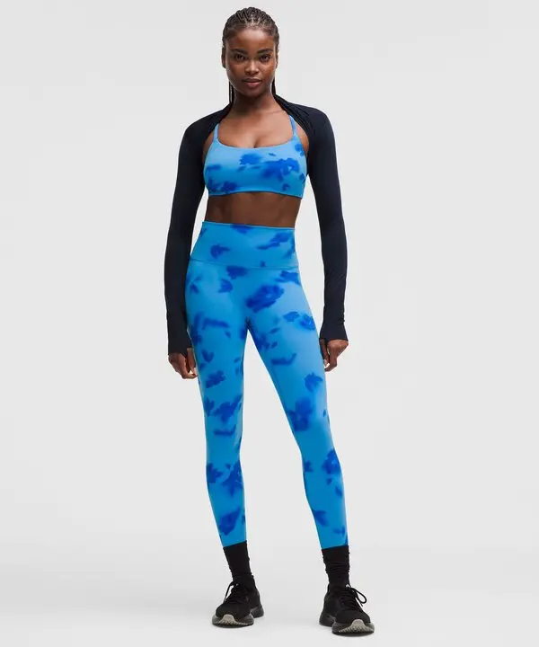 Lululemon Wunder Train No Line High-rise 28" Tights - Hazy Floral Blue Multi