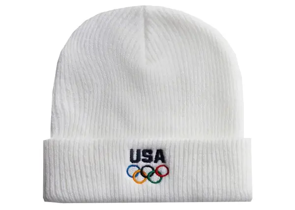 Kith Team Usa Knit Beanie - White