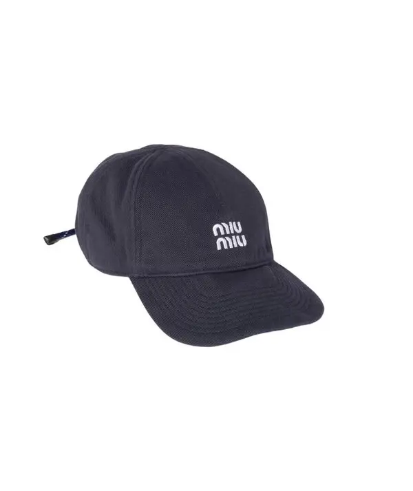 Miu Miu Denim Baseball Cap - Navy
