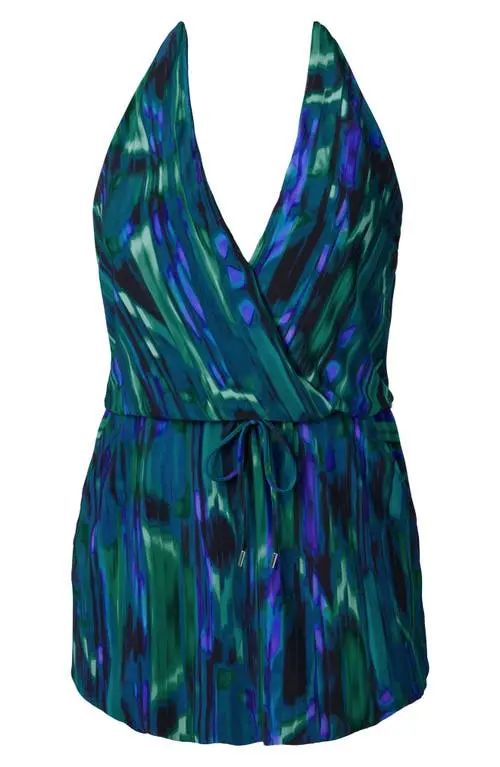 MAGICSUIT® Ellie Rainfall Skirted One-piece Swimsuit