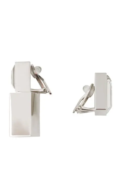 LANVIN Rhythmique Asymmetrical Crystal Earrings