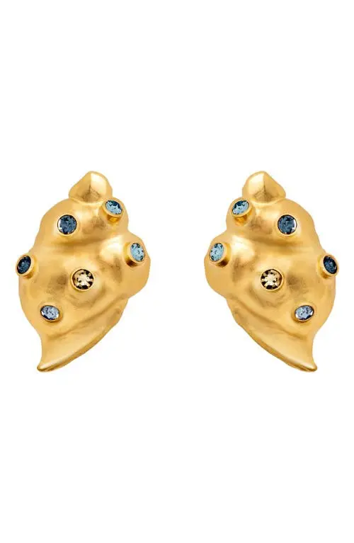 Oscar De La Renta Seashell Drop Earrings - Sapphire