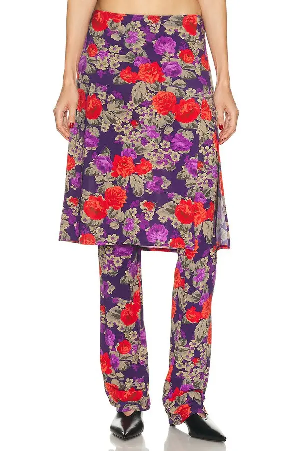 Acne Studios Intessa Skirt Pant - Multi Purple