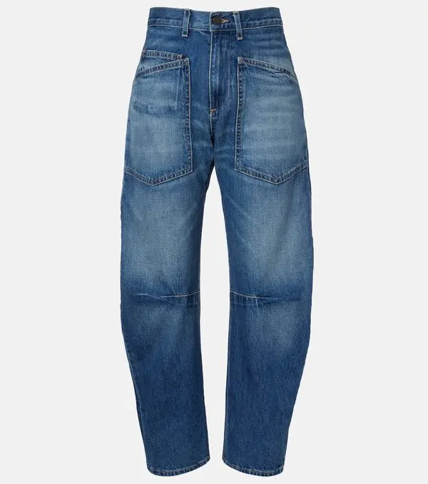 NILI LOTAN Shon Barrel-leg Jeans - Blue