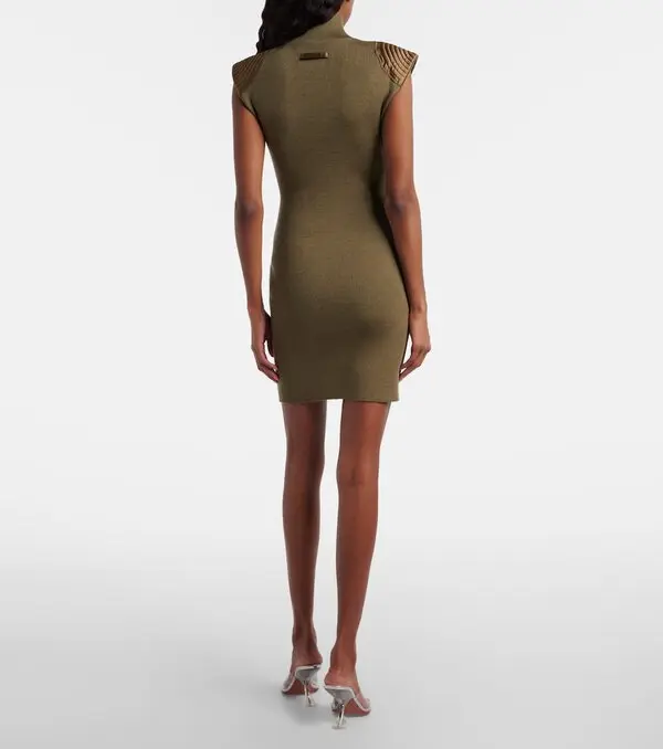 JEAN PAUL GAULTIER Wool-blend Minidress - Green