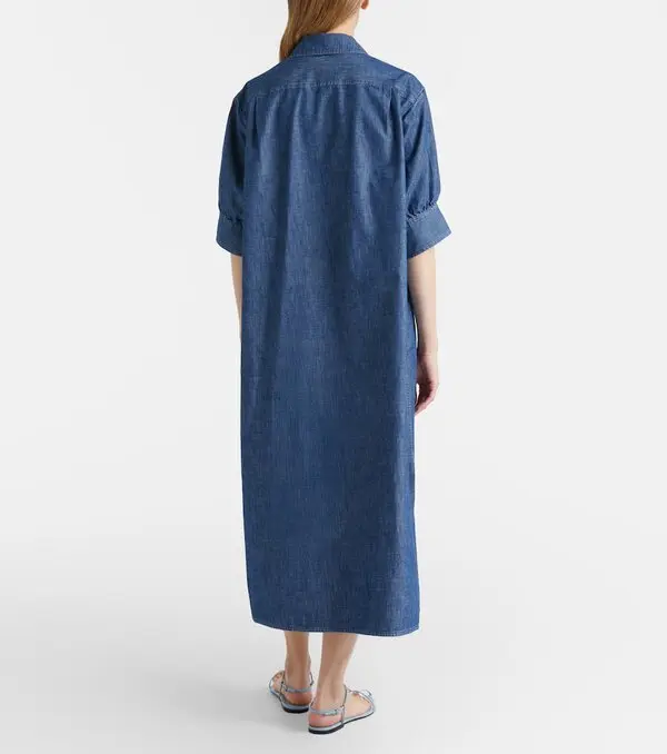 JIL SANDER Cotton Chambray Shirt Dress