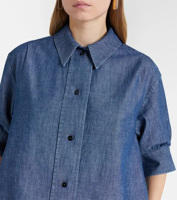 JIL SANDER Cotton Chambray Shirt Dress