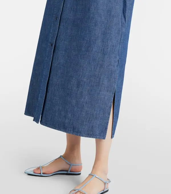JIL SANDER Cotton Chambray Shirt Dress