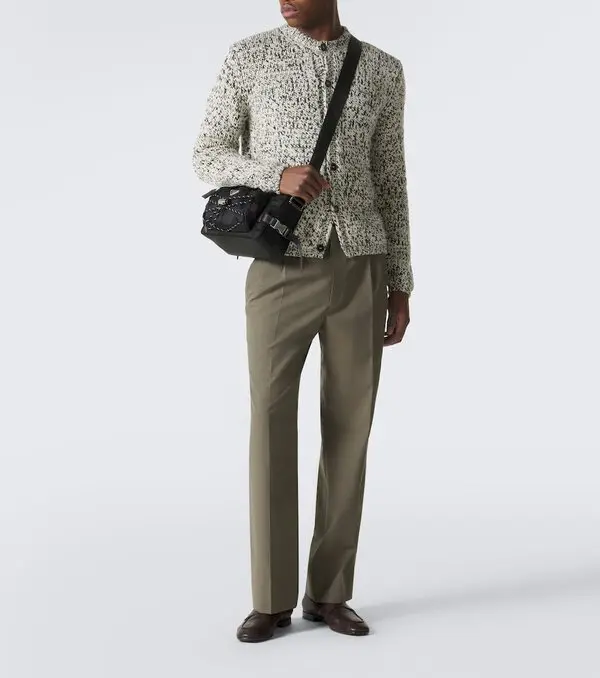 Prada Logo Leather Penny Loafers - Brown
