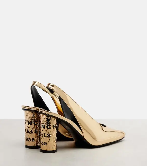 Givenchy Tape Mirrored Leather Slingback Pumps
