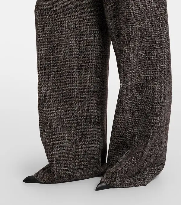 JOSEPH Hawley Virgin Wool Wide-leg Pants - Brown