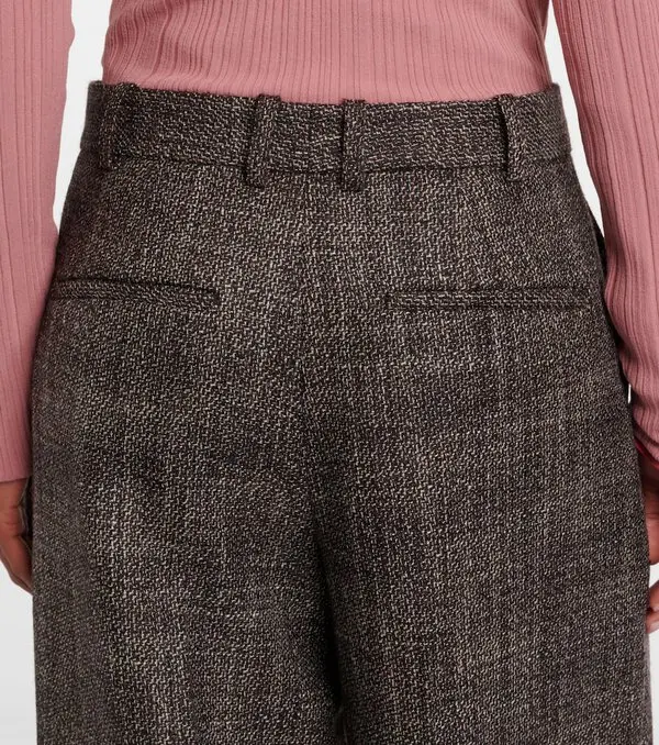 JOSEPH Hawley Virgin Wool Wide-leg Pants - Brown