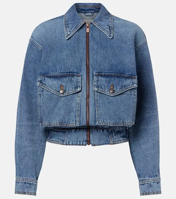 Magda Butrym Denim Trucker Jacket - Blue