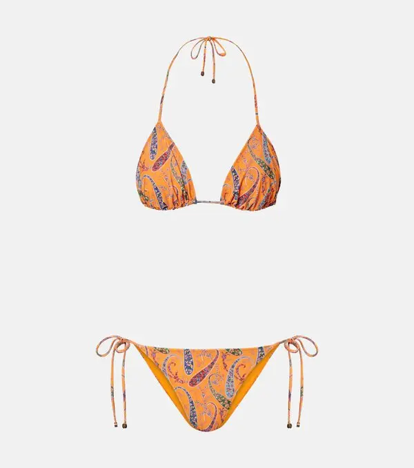 Etro Printed Two-piece Bikini Set - Orange