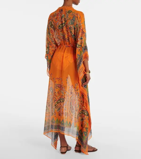 Etro Embroidered Semi-sheer Beach Cover-up
