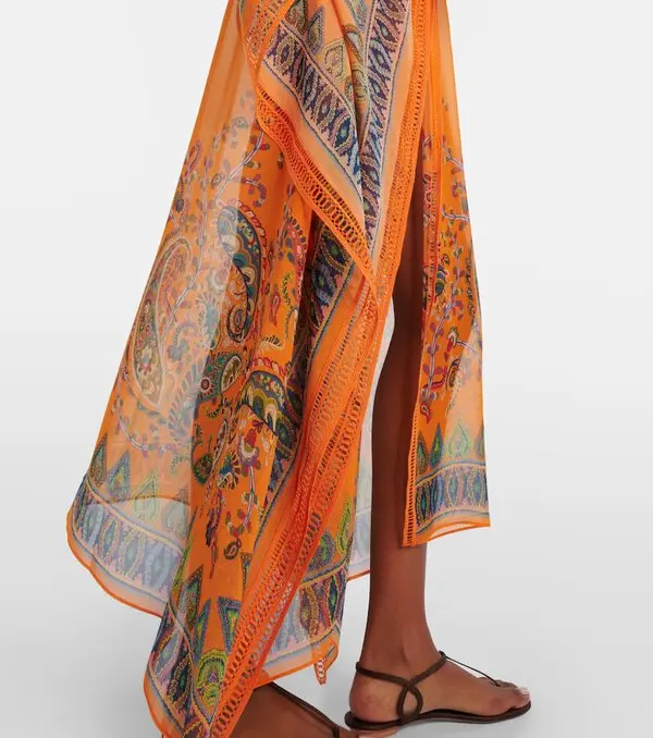 Etro Embroidered Semi-sheer Beach Cover-up