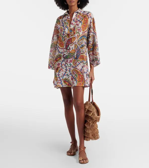 Etro Printed Cotton And Silk Tunic
