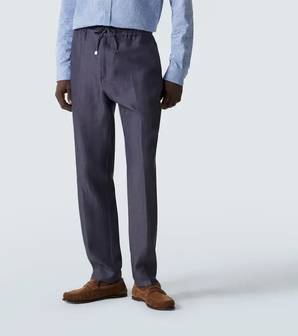 Etro Linen Slim Pants