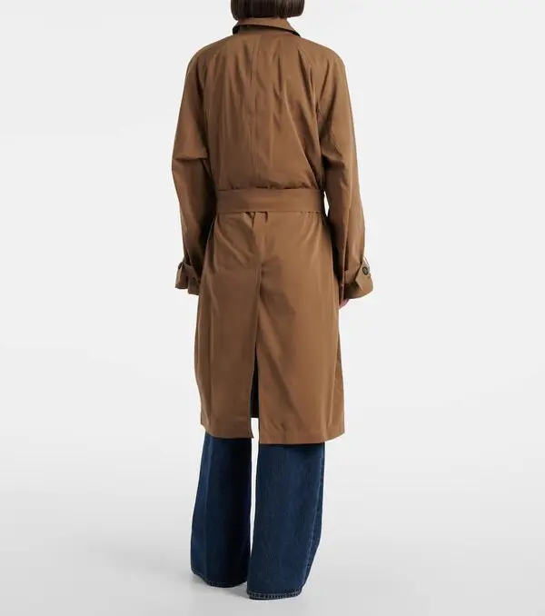 TOTEME Belted Cotton Trench Coat - Brown