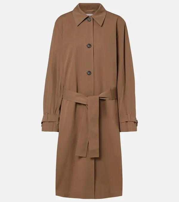 TOTEME Belted Cotton Trench Coat - Brown